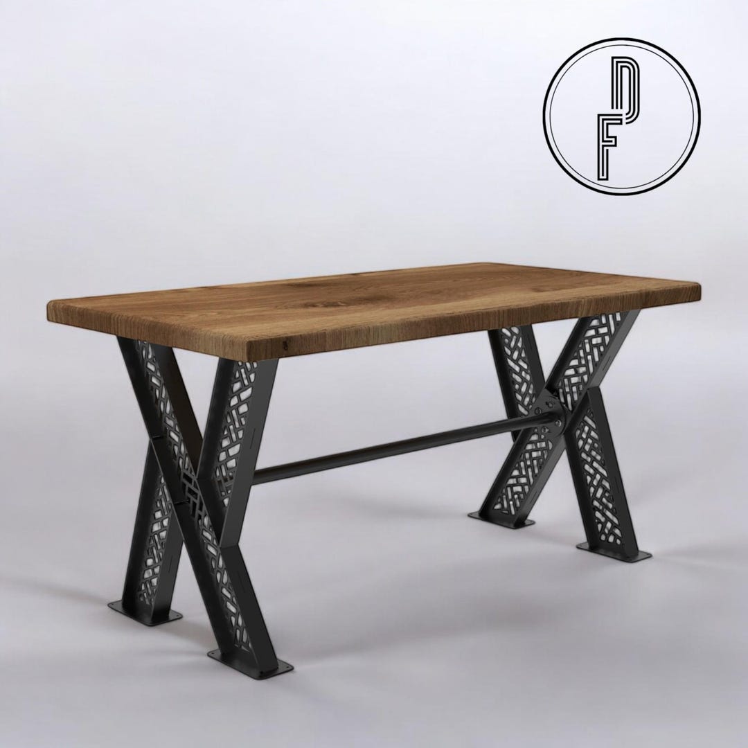 X Metal Table Legs, Metal Dining Table Legs, Digital Table Legs, Dxf ...