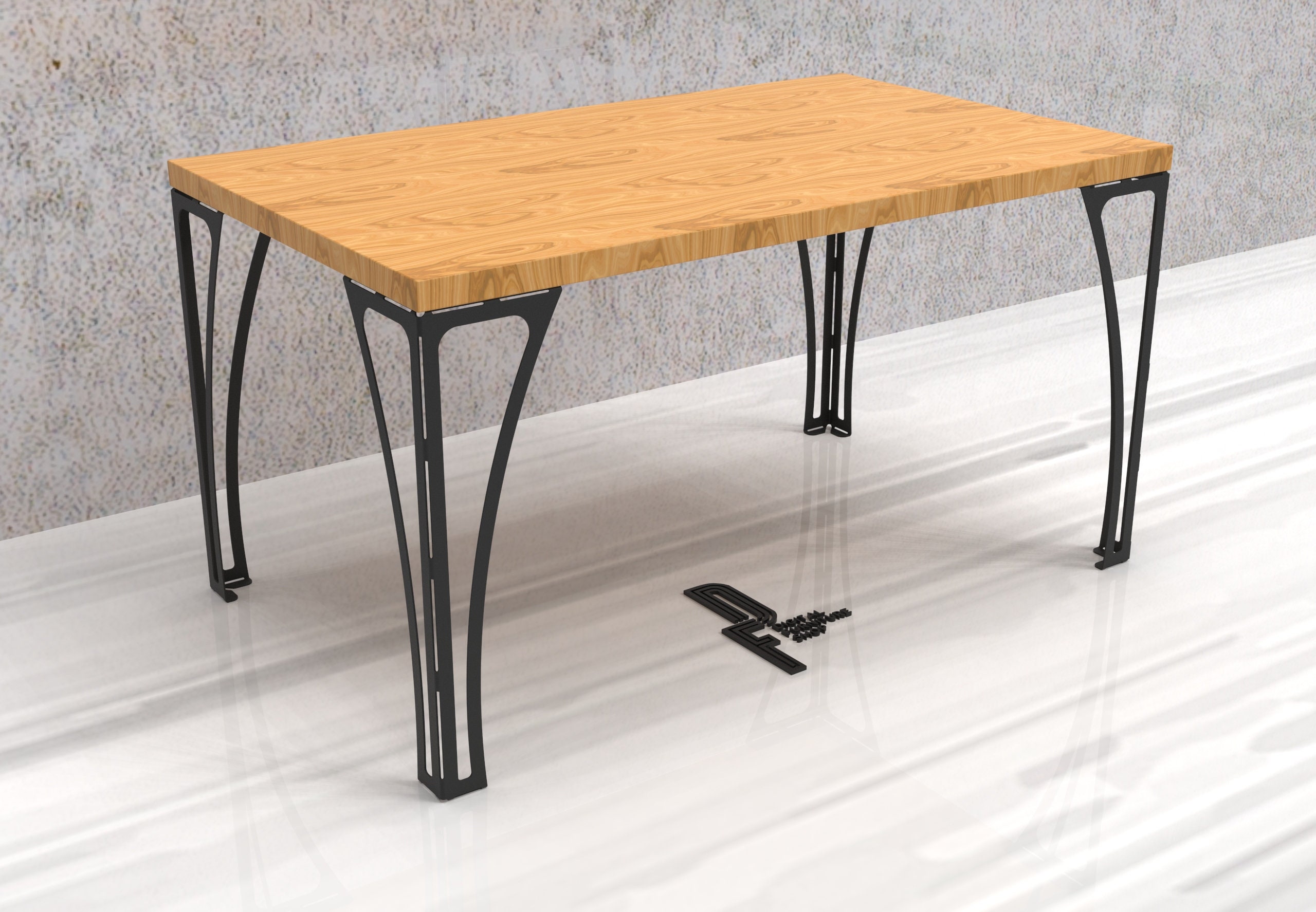 Industrial Table Metal Leg DXF Plan, Metal Table Legs, Cnc Cutting ...