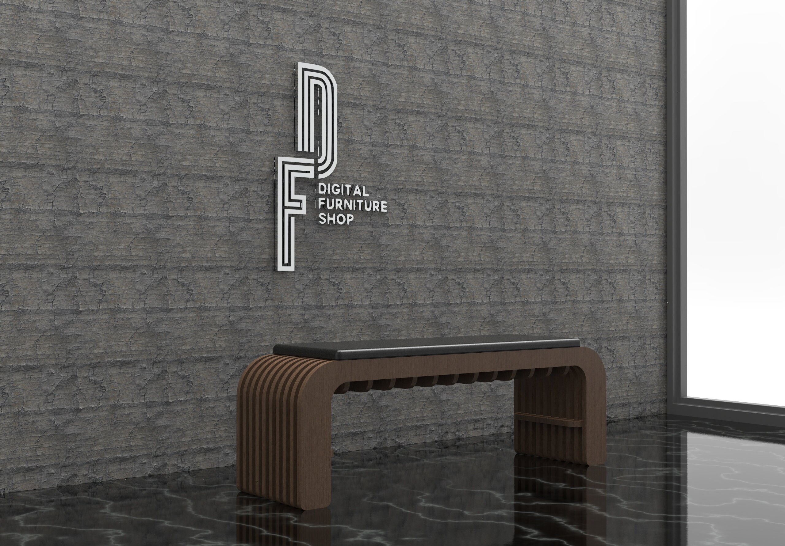 Parametric Bench, Digital Parametric Furniture, Easy Assemble DIY CNC ...