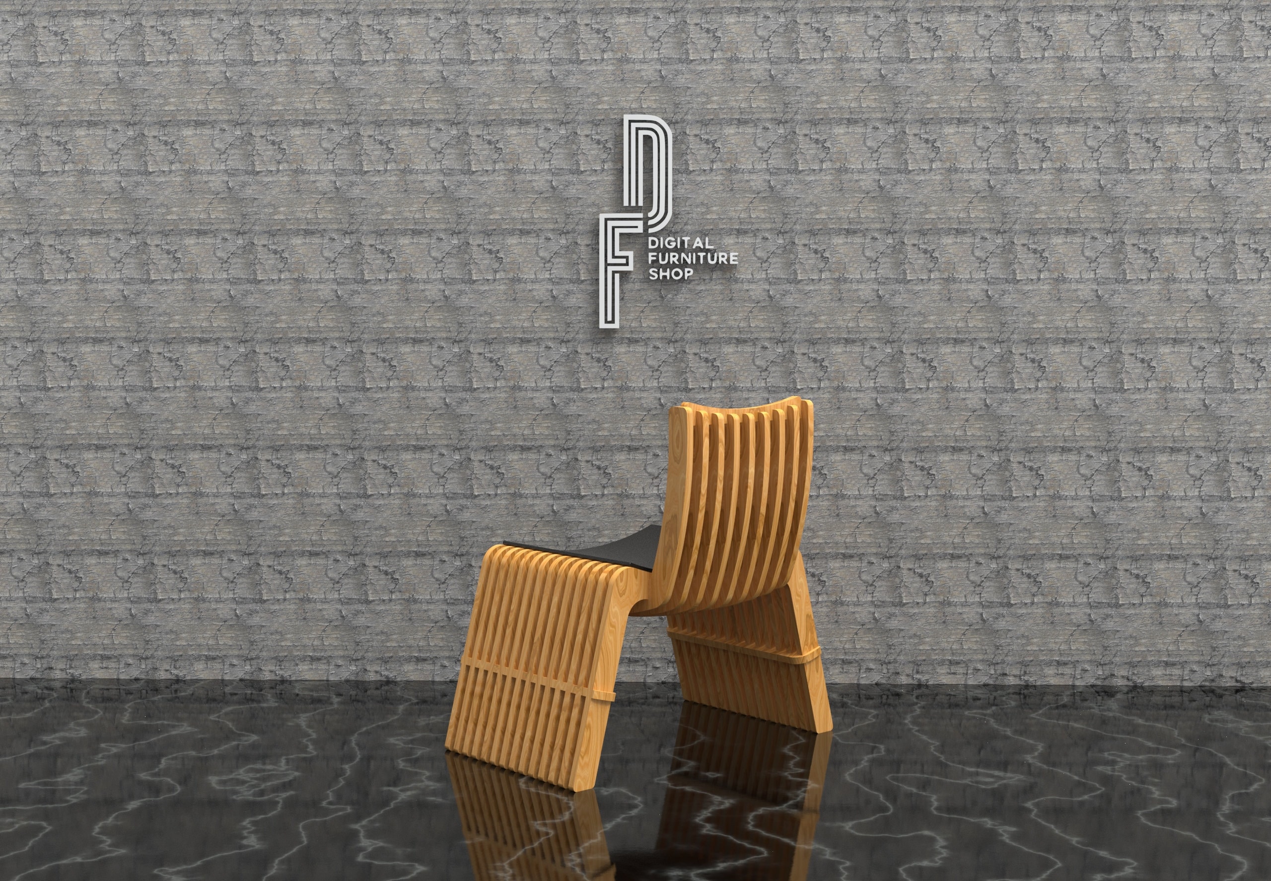 Parametric Chair, Digital Parametric Furniture, Easy Assemble DIY CNC ...