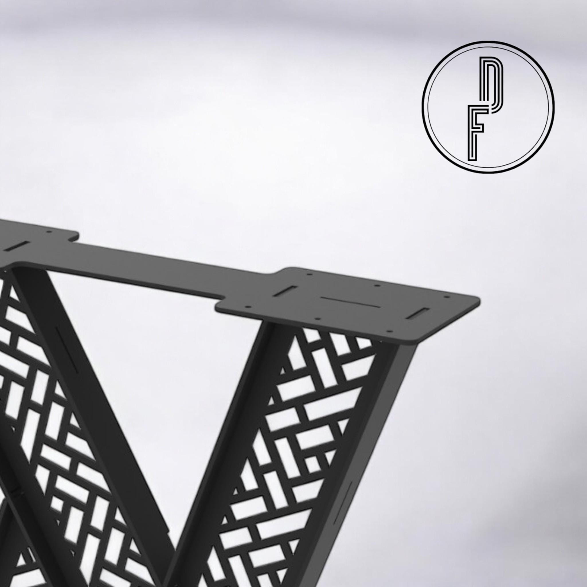 X Metal Table Legs, Metal Dining Table Legs, Digital Table Legs, Dxf ...