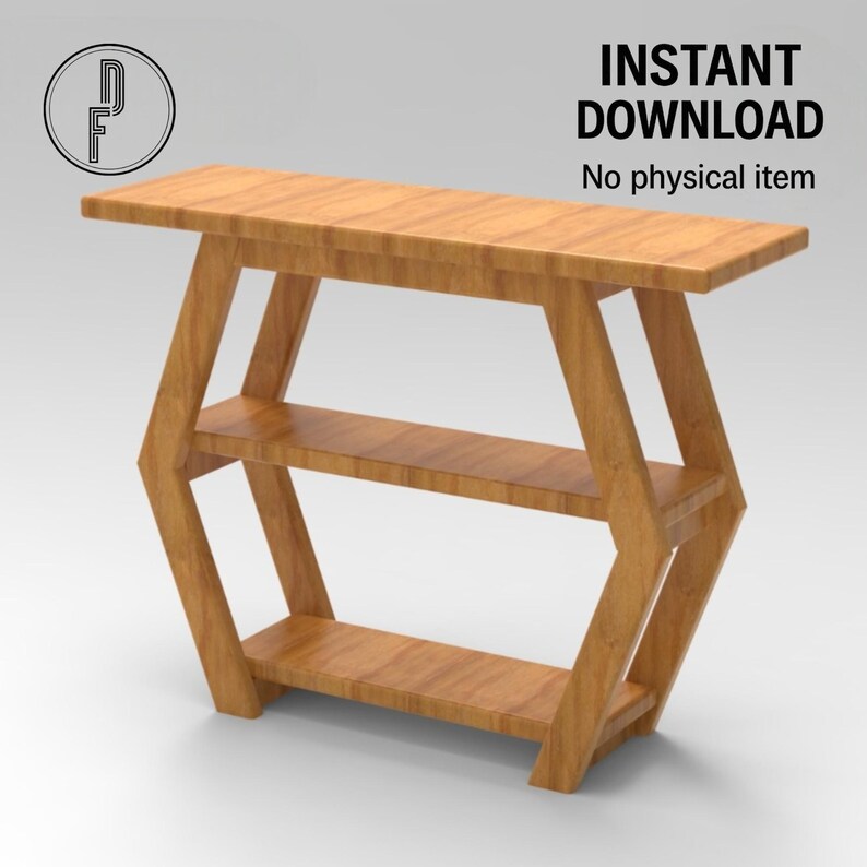 DIY Console Table Woodworking Plan – Easy to Build Narrow Hall Table ...