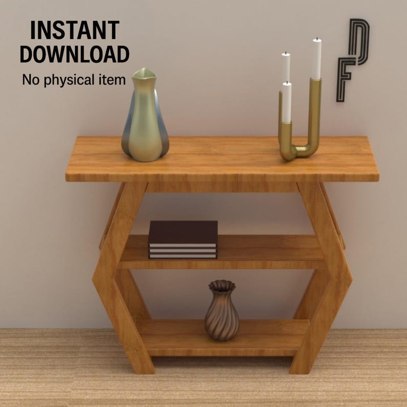 DIY Console Table Woodworking Plan – Easy to Build Narrow Hall Table ...