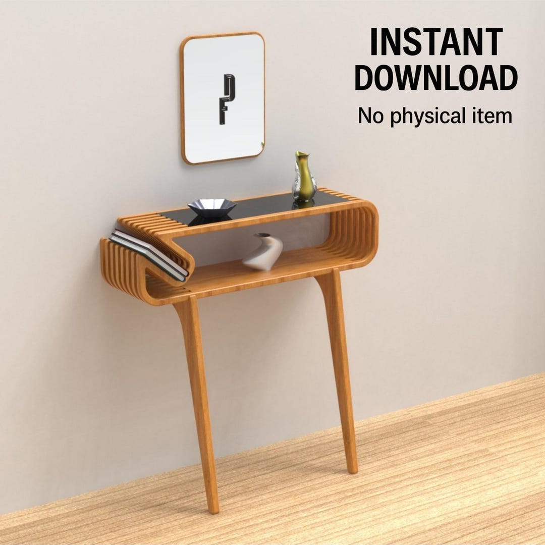 Parametric Console Table, Modern Entryway Furniture, CNC Digital Plans ...