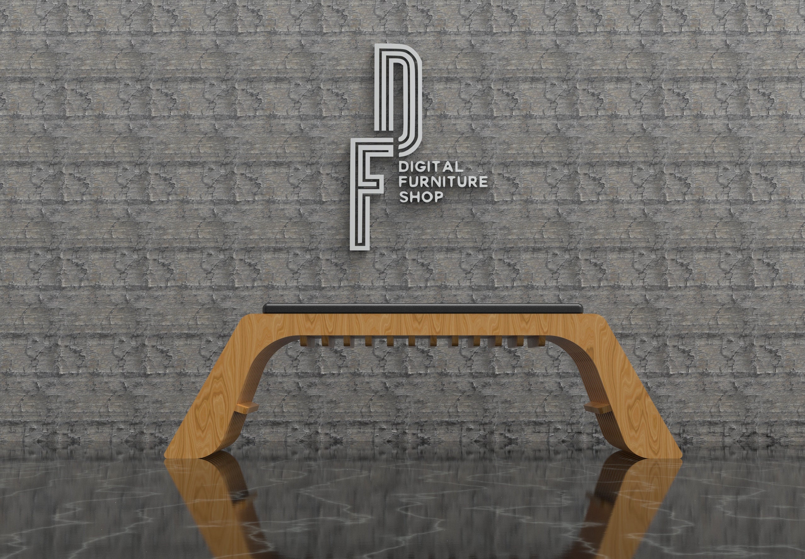 Parametric Bench, Digital Parametric Furniture, Easy Assemble DIY CNC ...
