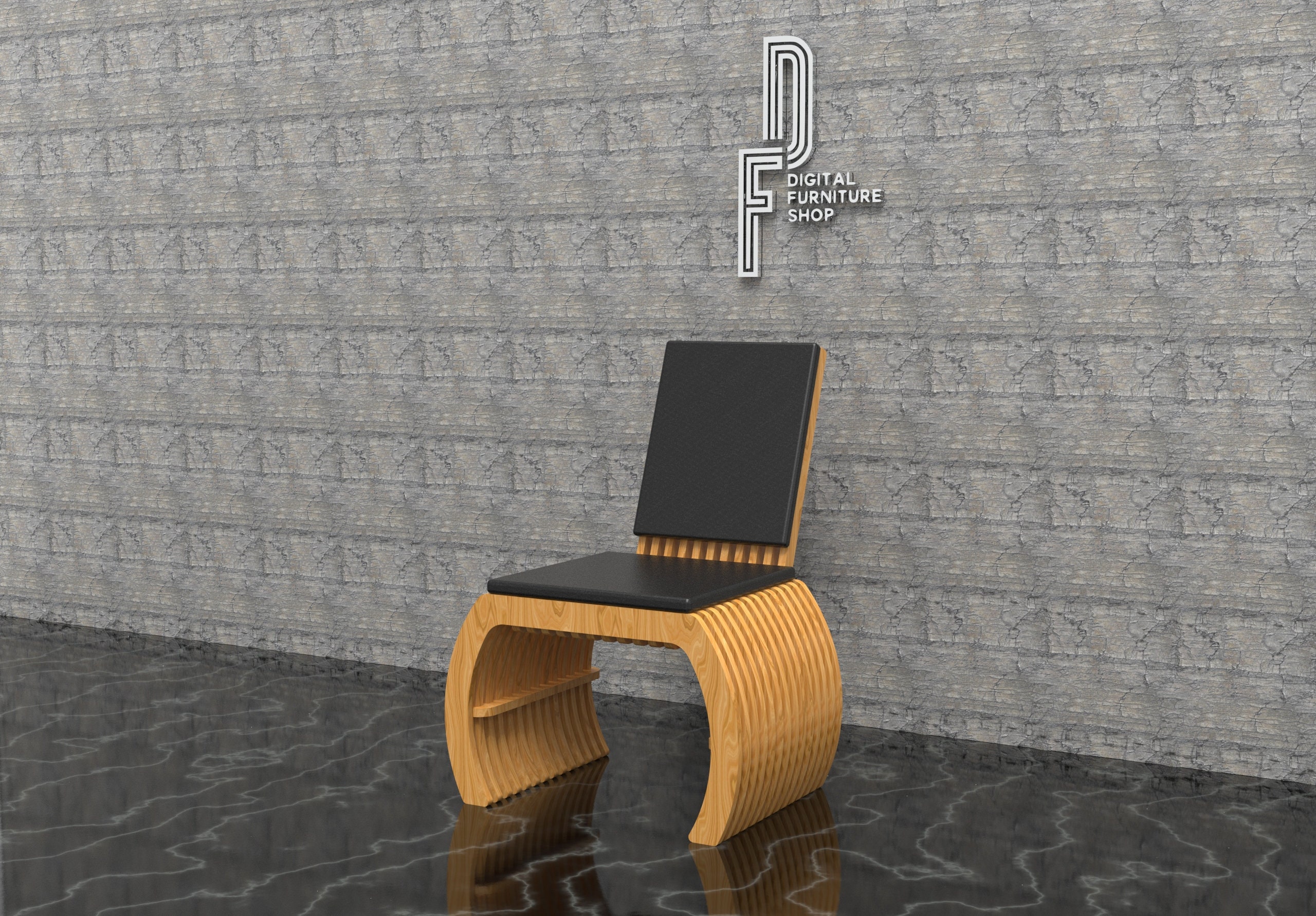 Parametric Chair, Digital Parametric Furniture, Easy Assemble DIY CNC ...