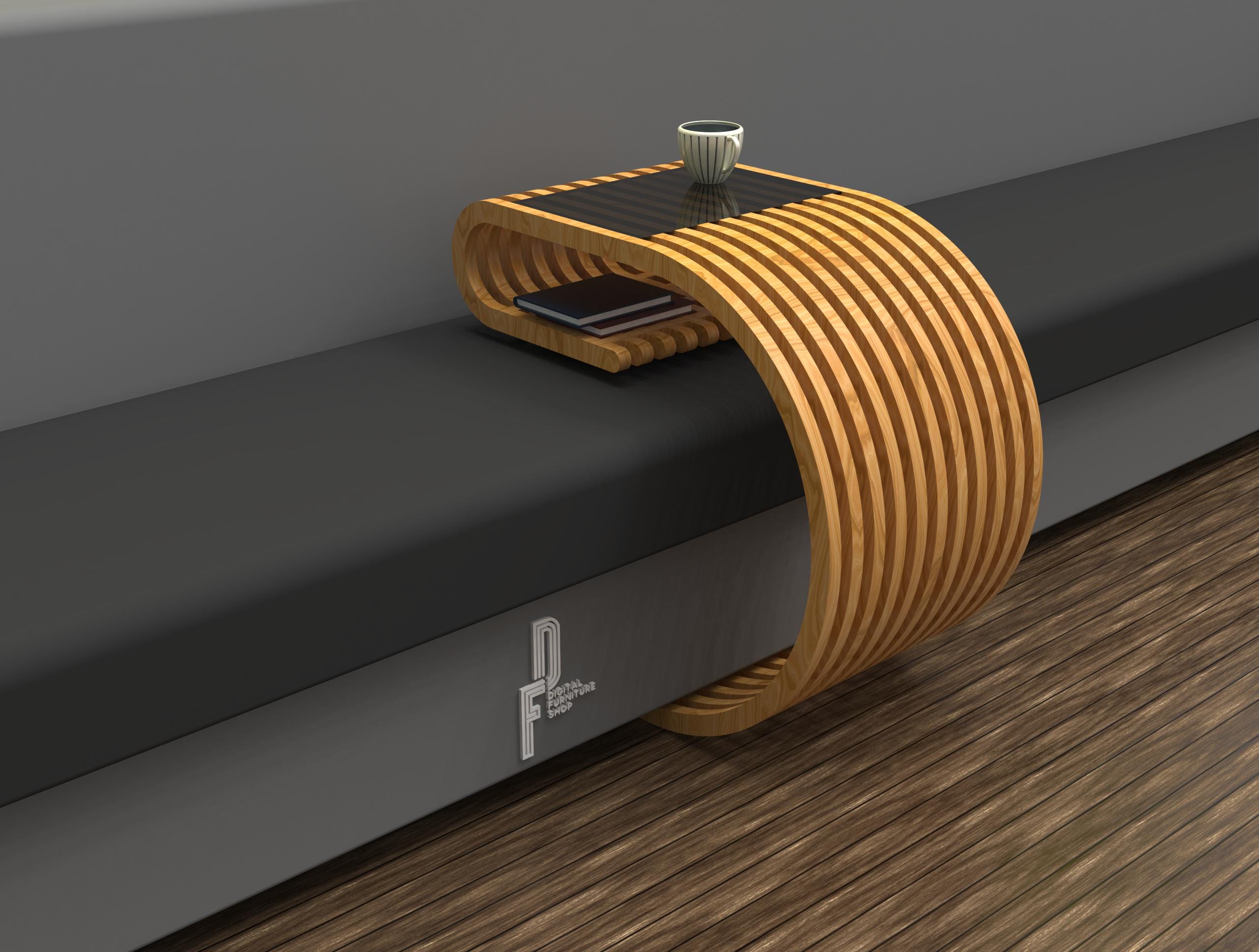 C Shape Sidetable/parametric Sidetable/digital Furniture/easy Assemble ...