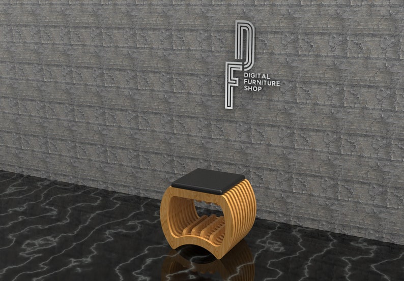 Parametric Stool, Digital Parametric Furniture, Easy Assemble DIY CNC ...