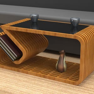 Coffee Table, Parametric Design, Digital Furniture, Minimalist Coffee Table, DIY, Cnc Cutting ...