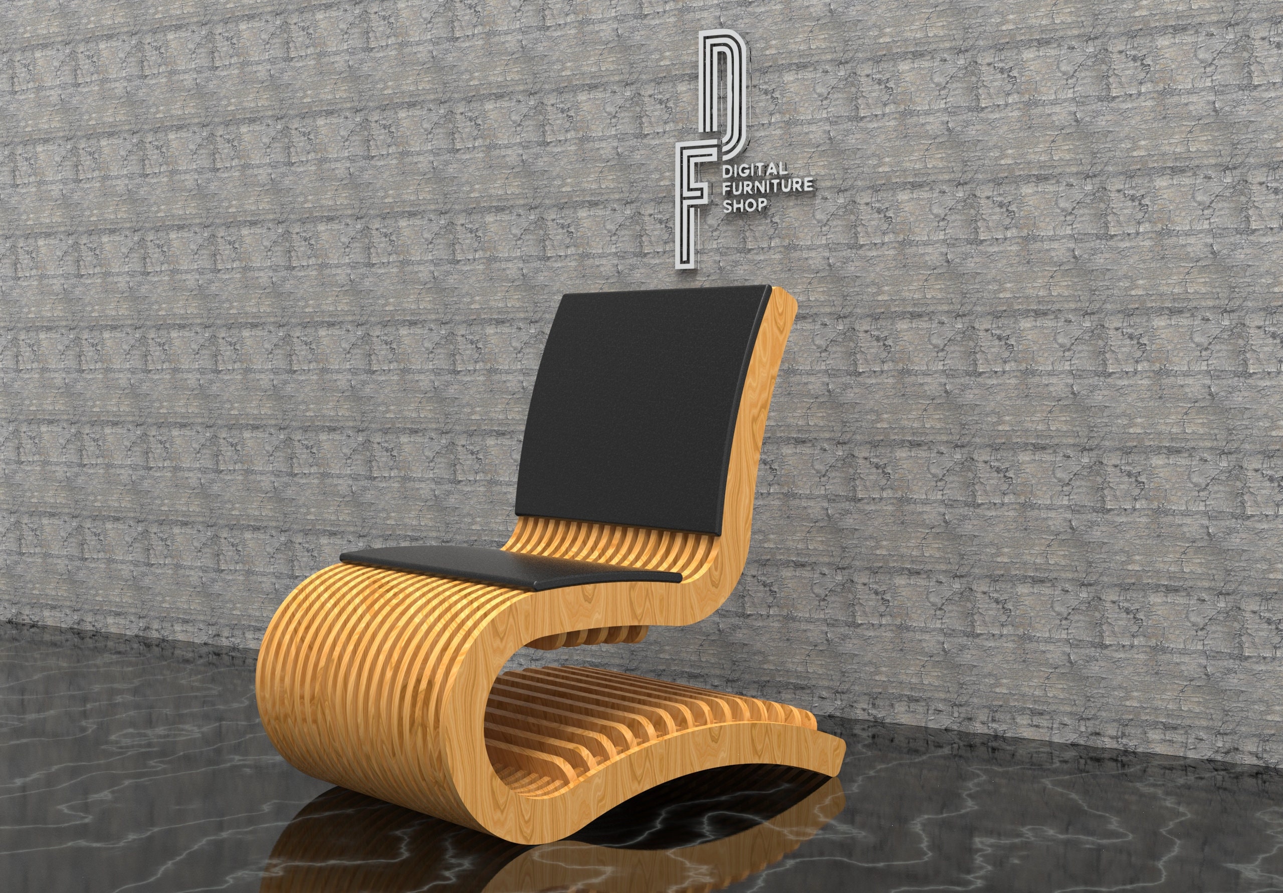 Parametric Chair Digital Parametric Furniture Easy Assemble - Etsy
