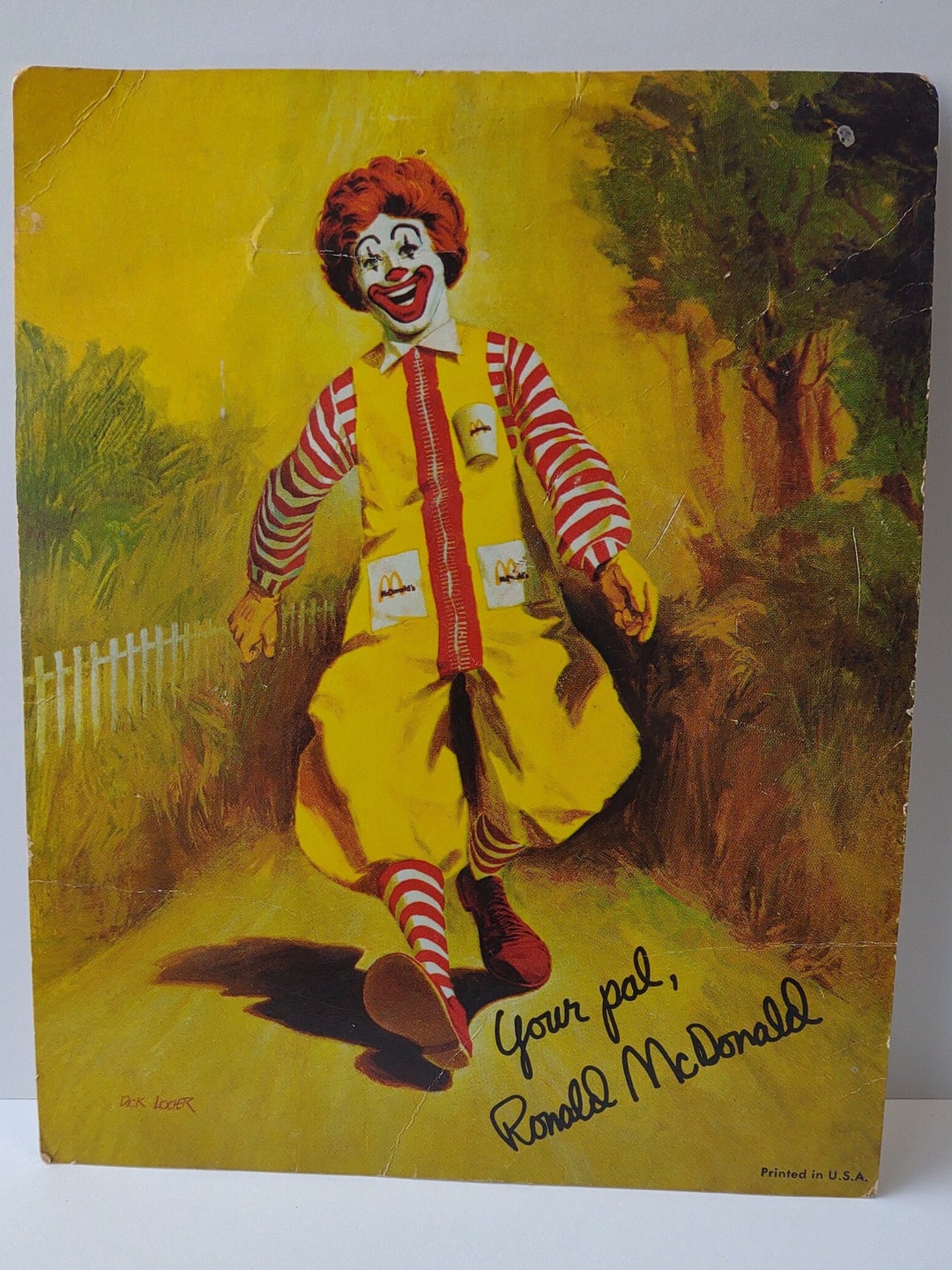 Ronald Mcdonald Mcdonalds Promo POST Card Style 1969 Vintage Marketing ...