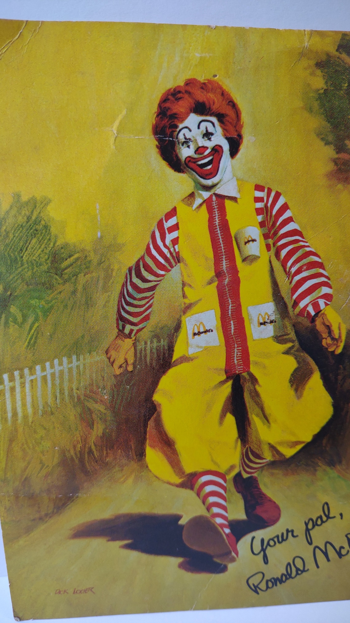 Ronald Mcdonald Mcdonalds Promo POST Card Style 1969 Vintage Marketing ...
