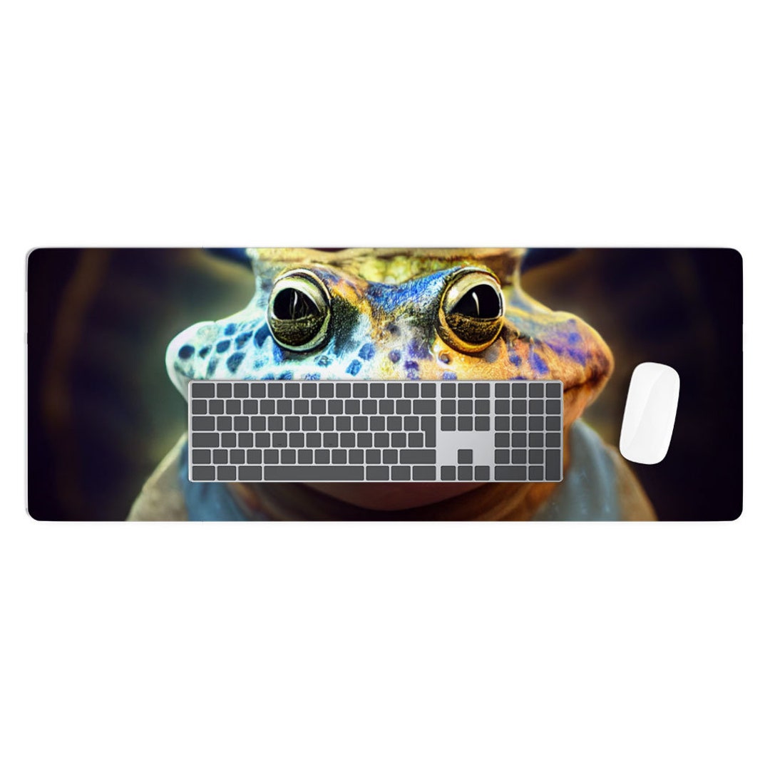 Fantasy Frog Desk Mat Wizard Desk Pad Printed Laptop Desk - Etsy