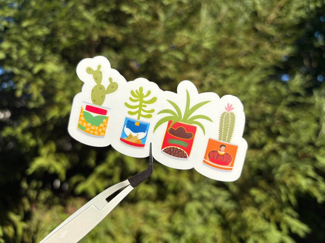 Plants in Mexican Cans Sticker: Weatherproof Vinyl Die Cut - Etsy