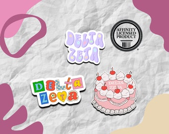 Delta Zeta Sorority Vinyl Decal Sticker, Sorority Gift, DZ, Greek ...