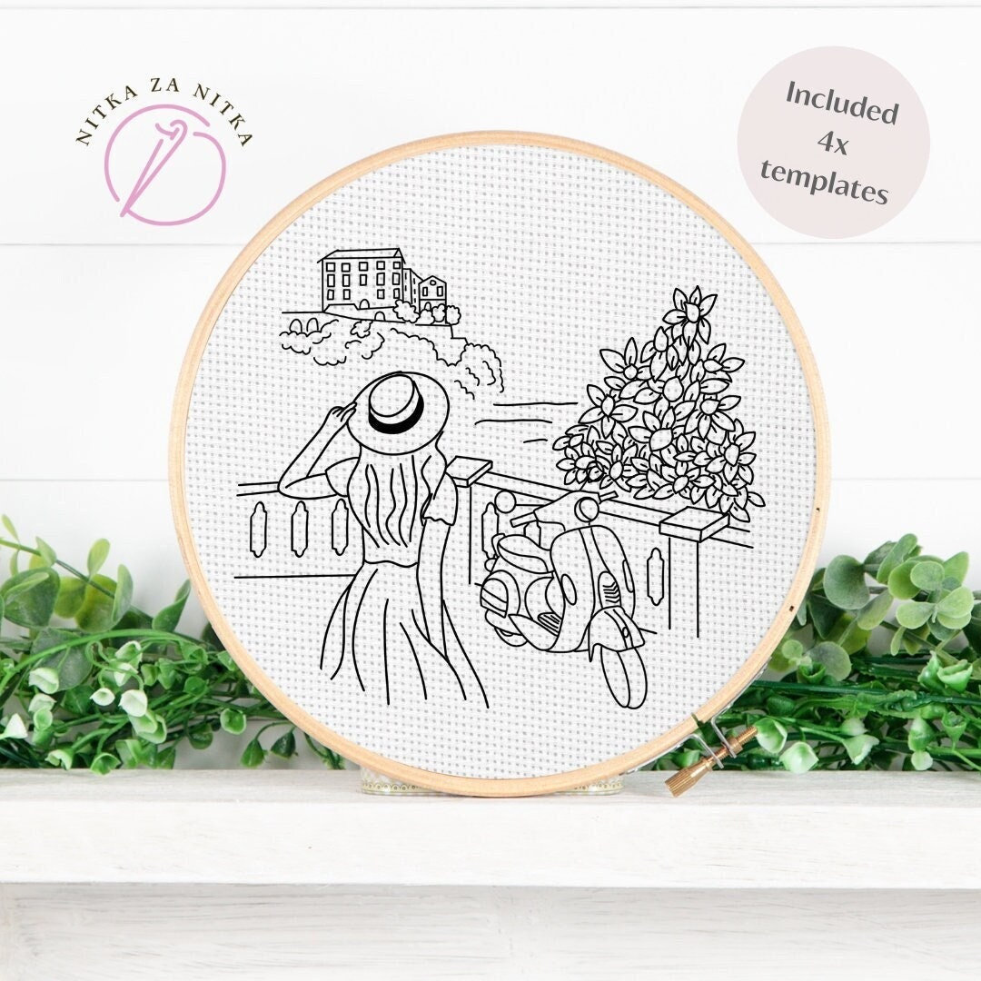 Amalfi - Embroidery Pattern - Etsy