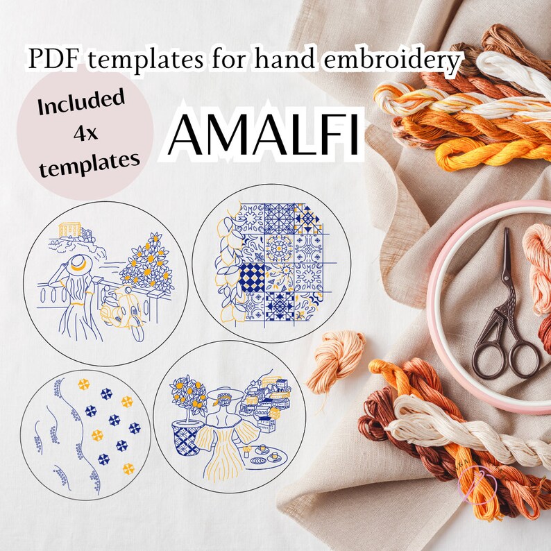 Amalfi - Embroidery Pattern - Etsy