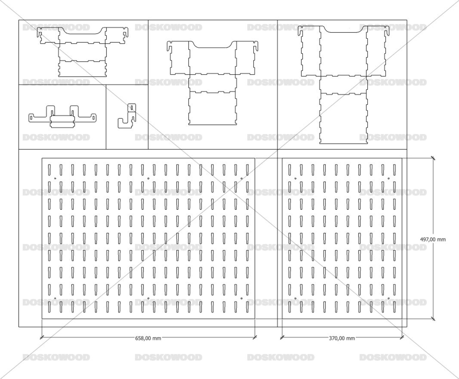 PEGBOARD - DIGITAL - CNC Laser - Dxf - Etsy