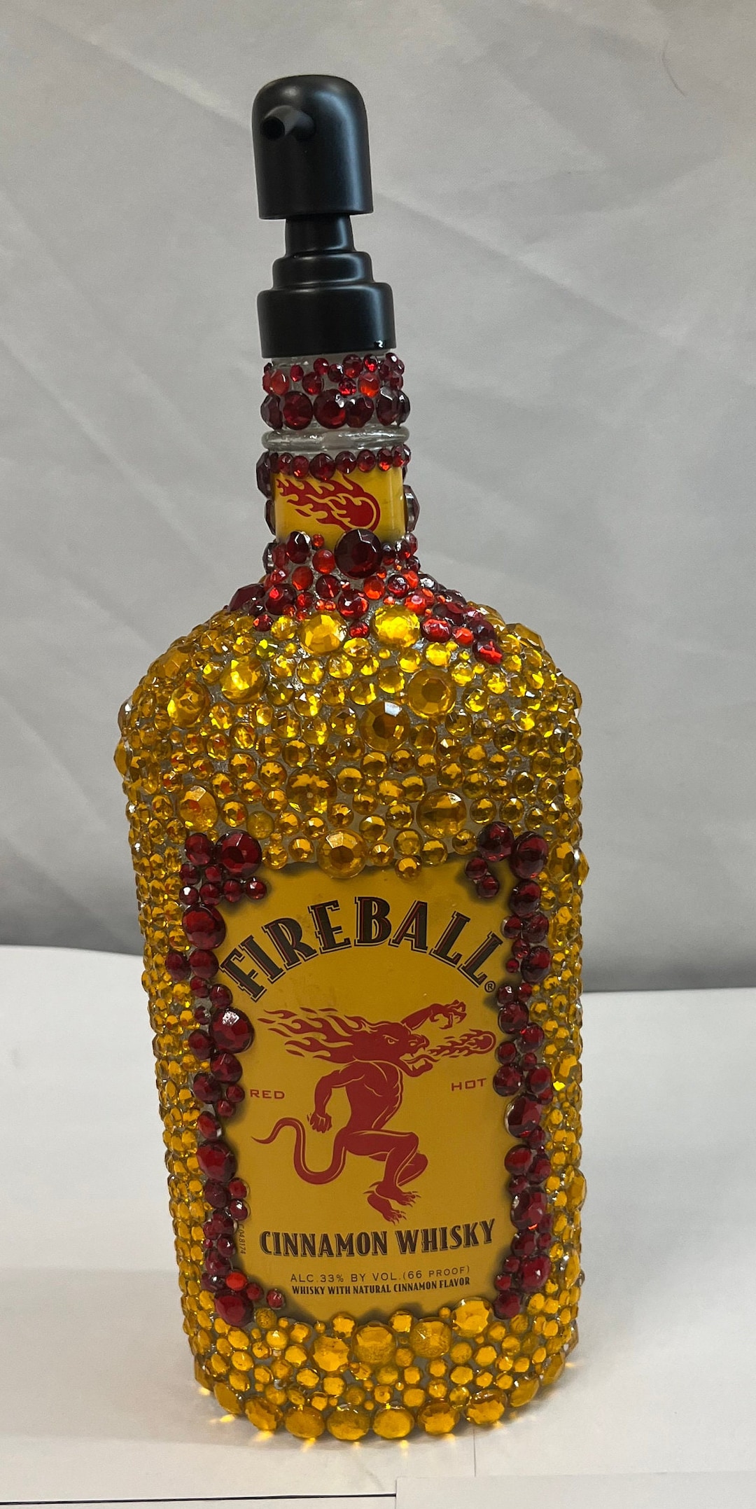Bedazzled Cinnamon Whiskey Bottle Dispenser Liquid Dispenser Whiskey ...