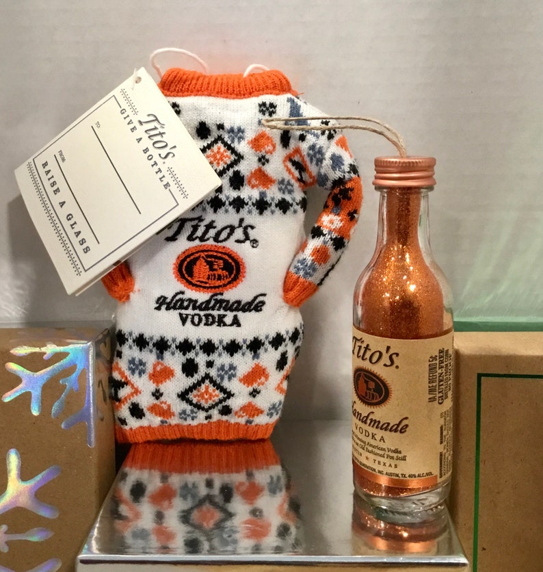 Collectible Titos Handmade Vodka Sweater Ornament & Two Titos - Etsy