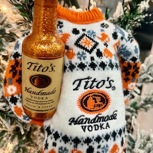 Collectible Titos Handmade Vodka Sweater With a Plastic Tito's Bottle ...