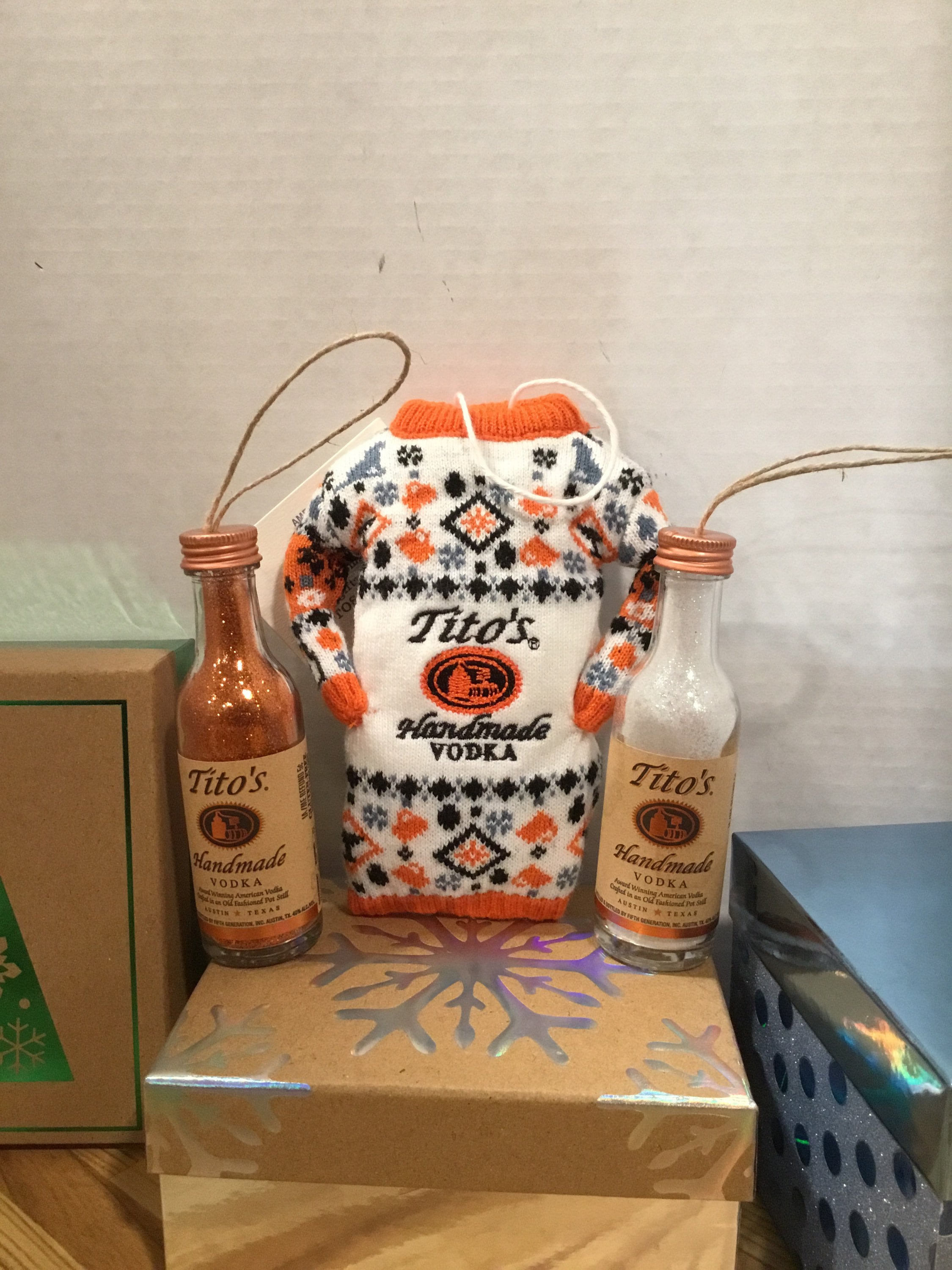 Collectible Titos Handmade Vodka Sweater Ornament & Two Titos - Etsy