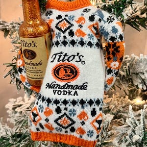Collectible Titos Handmade Vodka Sweater With a Plastic Tito's Bottle ...