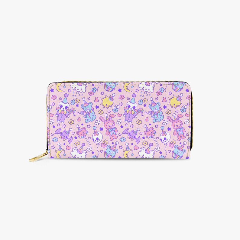 Pastel Goth Clowncore Clown Wallet Kidcore Babycore Faux Leather - Etsy