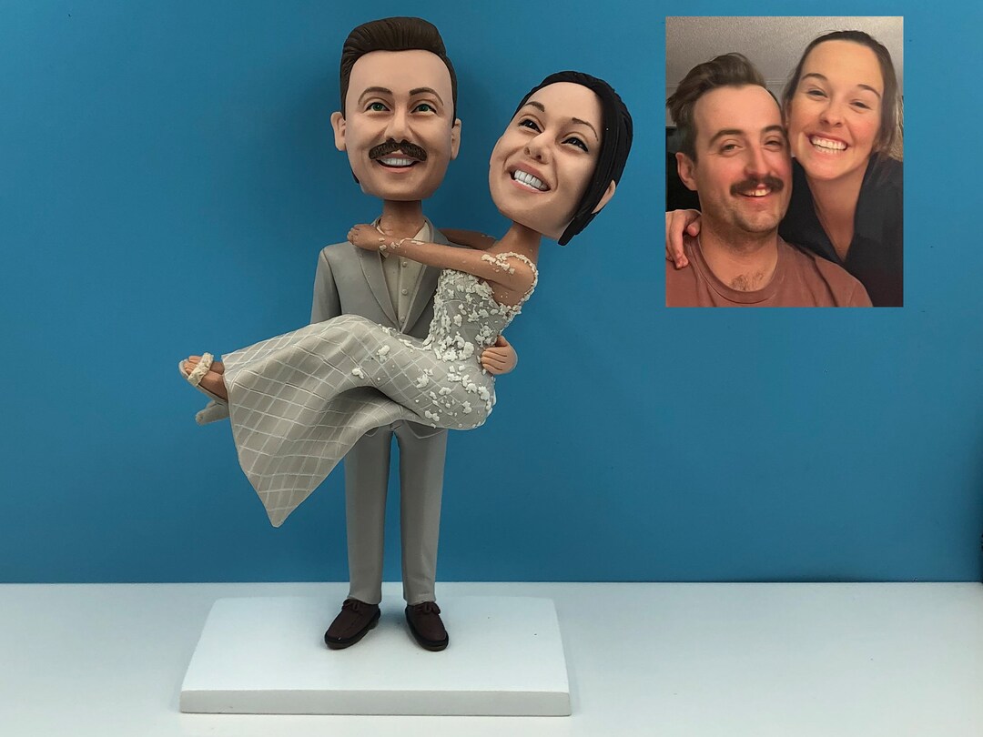 Custom Bobblehead Wedding Cake Topper, Personalized Wedding Cake ...
