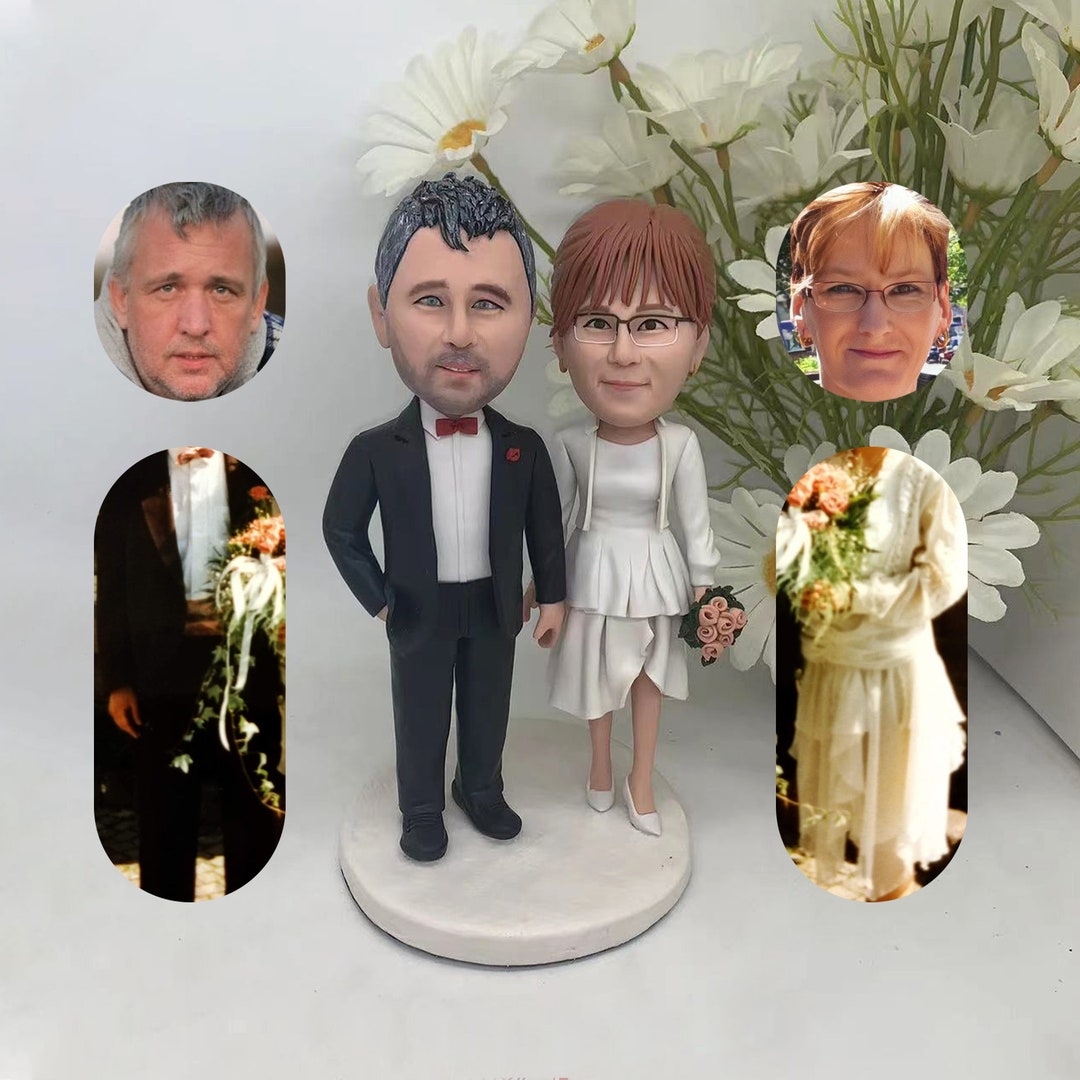 Custom Wedding Hat Bobblehead Personalized Wedding Cake - Etsy