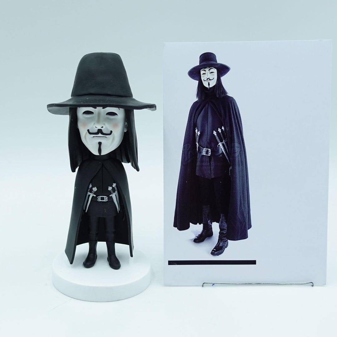Custom V Vendetta Geek Bobble Head Doll, Custom Handmade Crafts ...
