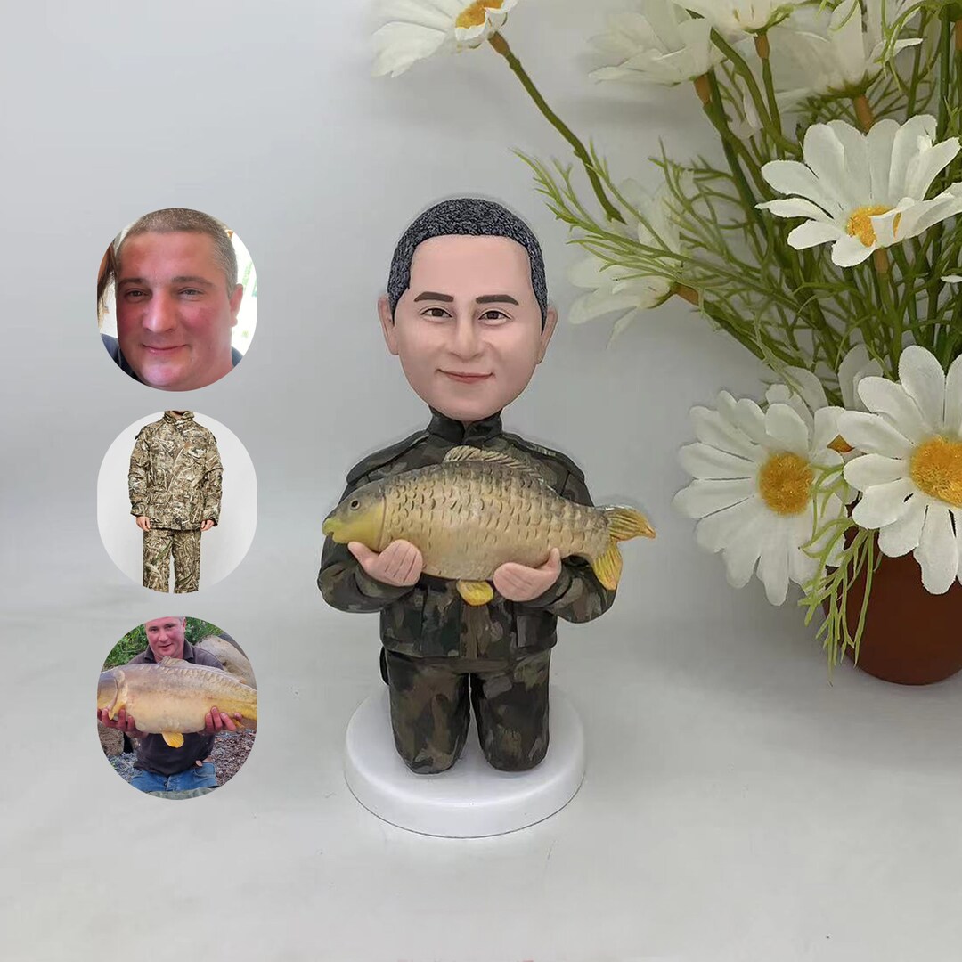 Custom Angler Bobblehead, Personalized Boyfriend Bobblehead, Cool Gift ...