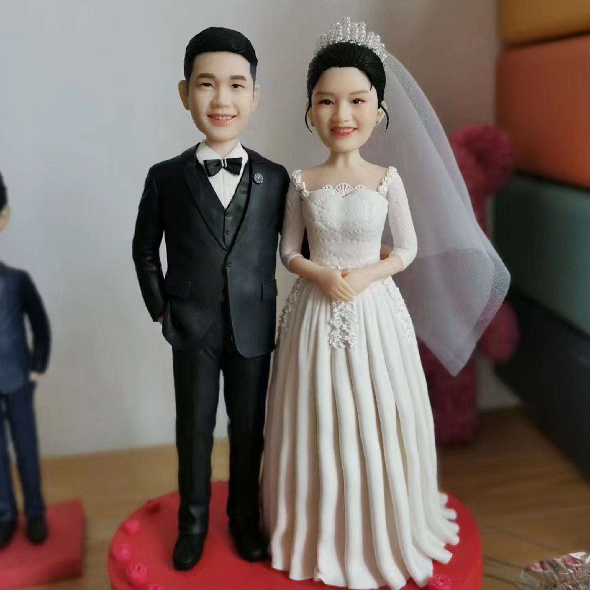 Custom Bobblehead Wedding Cake Topper Personalized Wedding - Etsy