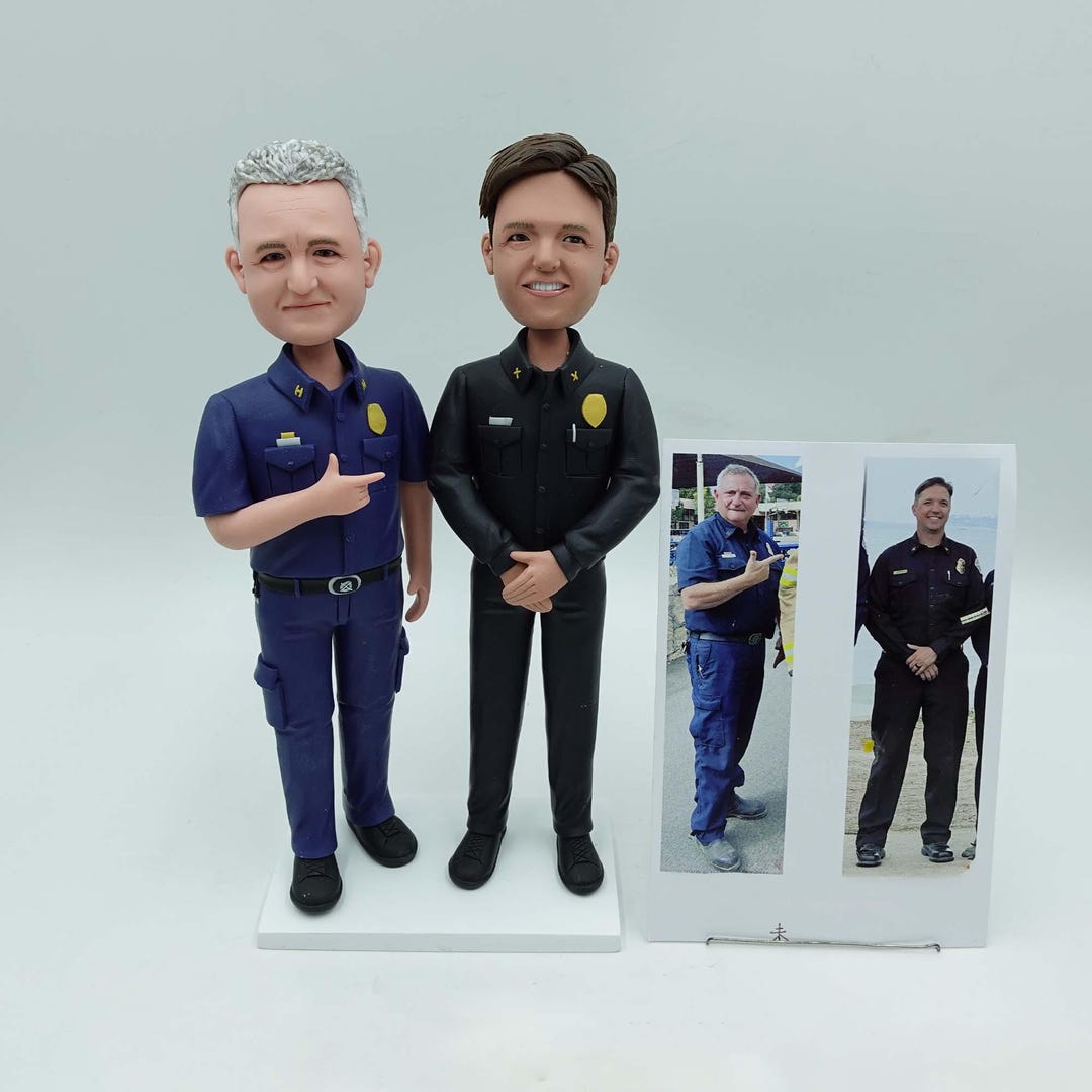 Custom Police Bobblehead: Personalized Clay Figurine, Gift for Boss - Etsy