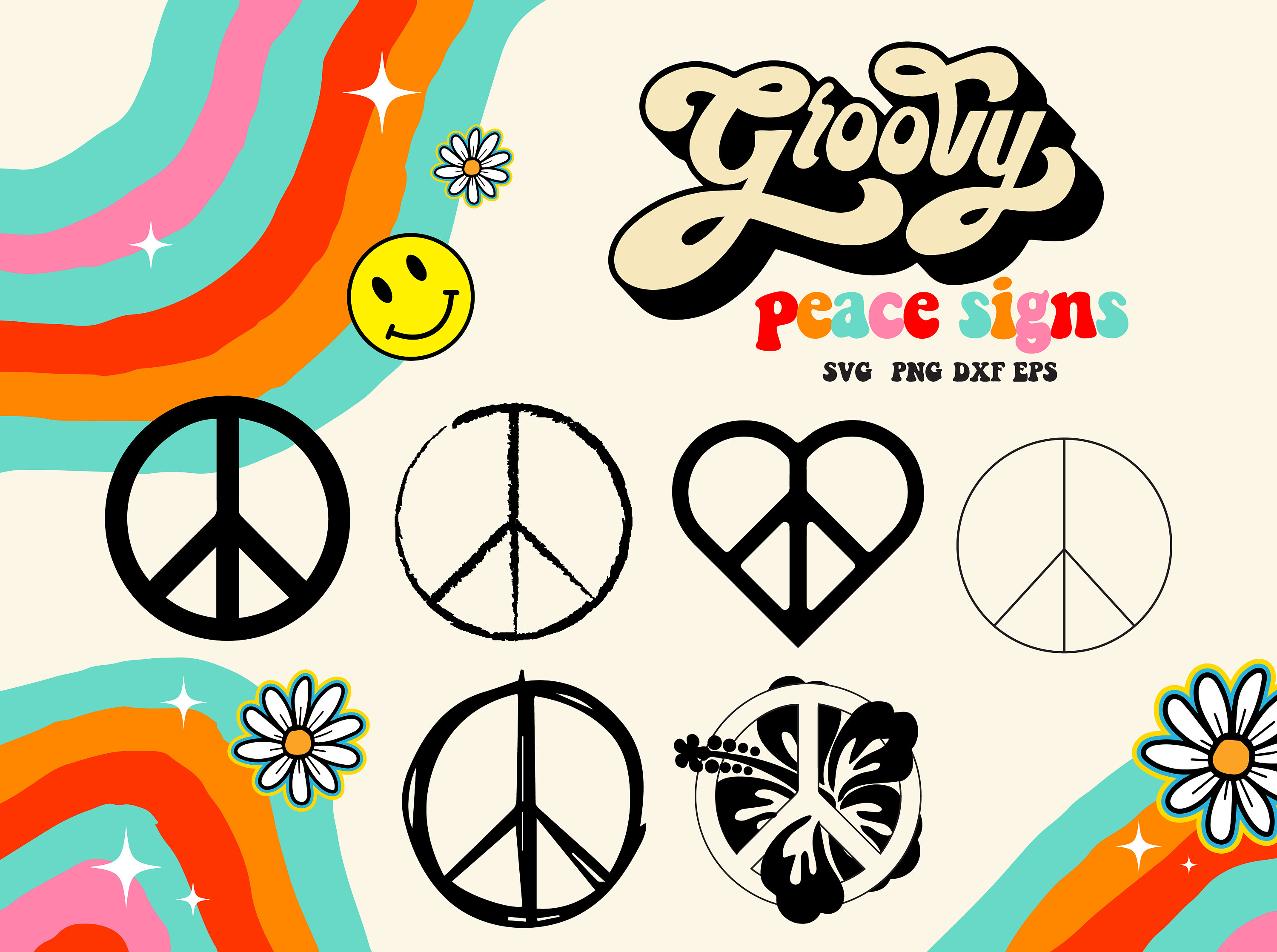 Peace Sign SVG, PNG, DFX, Peace Sign Svg Cricut, Peace Sign Clipart ...