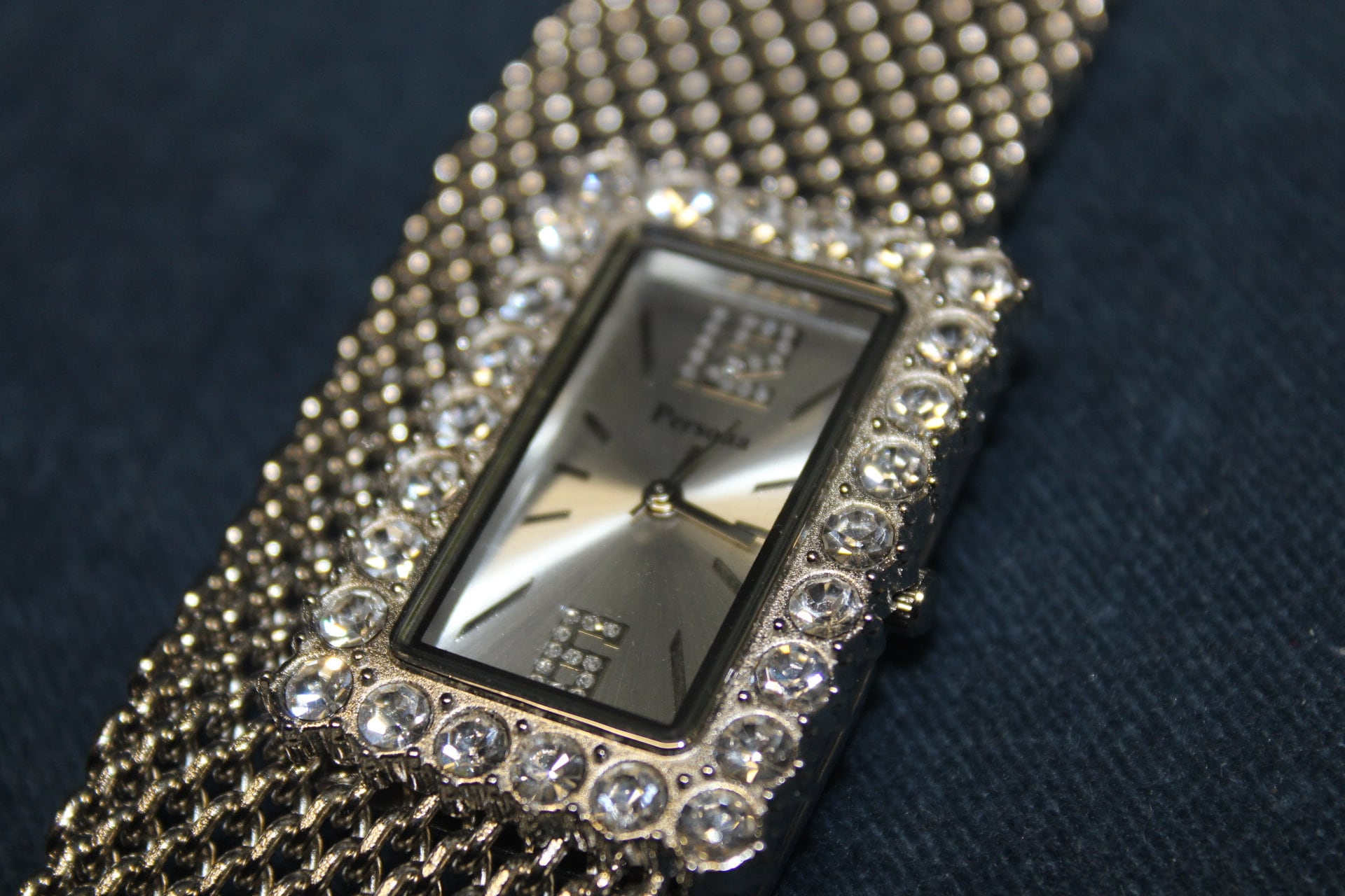 Persona Rectangular Face Ladies Watch With 26 Cubic Zirconias - Etsy