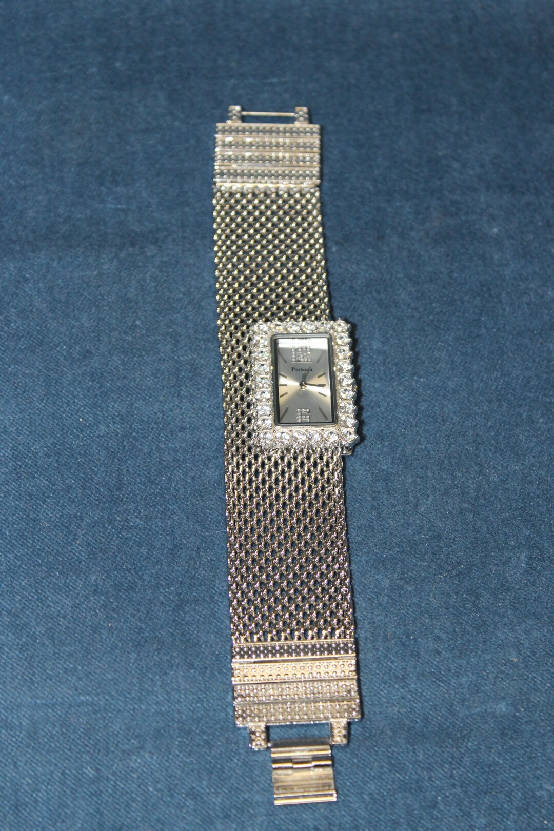 Persona Rectangular Face Ladies Watch With 26 Cubic Zirconias - Etsy
