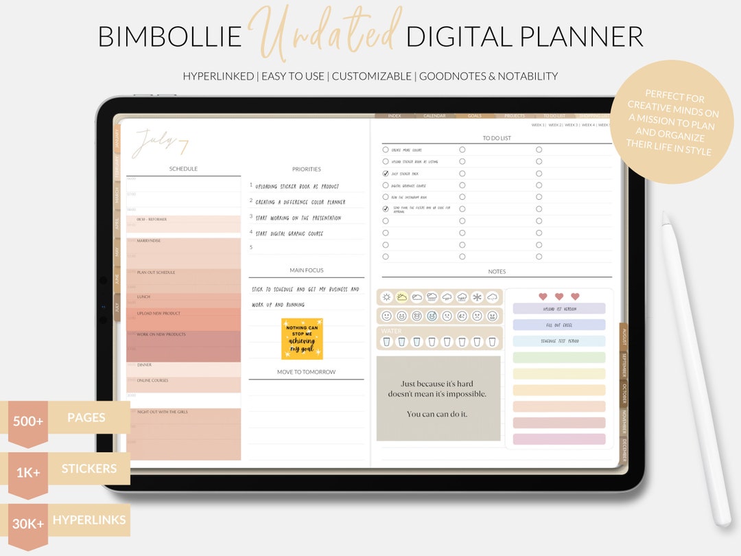 Customizable Digital Planner for Goodnotes & Notability (digital ...