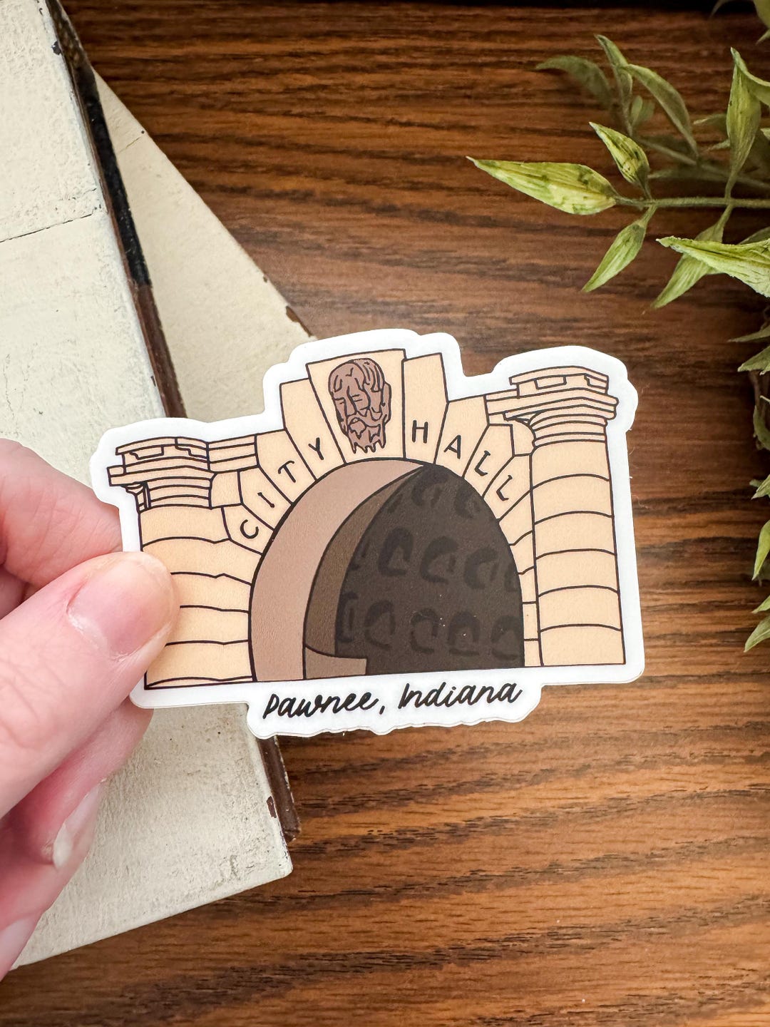 Pawnee City Hall Sticker | Laptop Sticker, Tv Show Sticker - Etsy