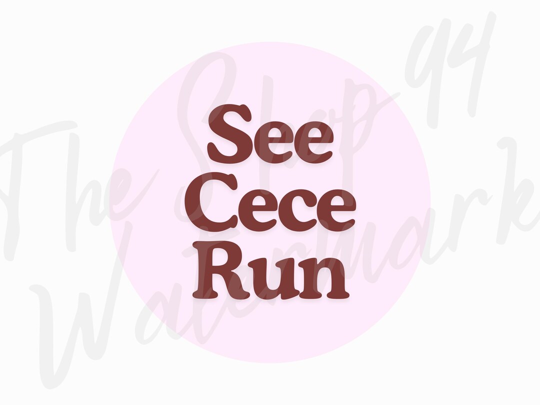 See Cece Run - PNG - Etsy