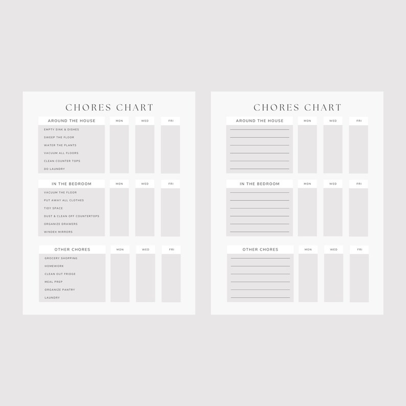 Cleaning Planners (daily, Weekly, Monthly, Chores) – Downloadable - Etsy