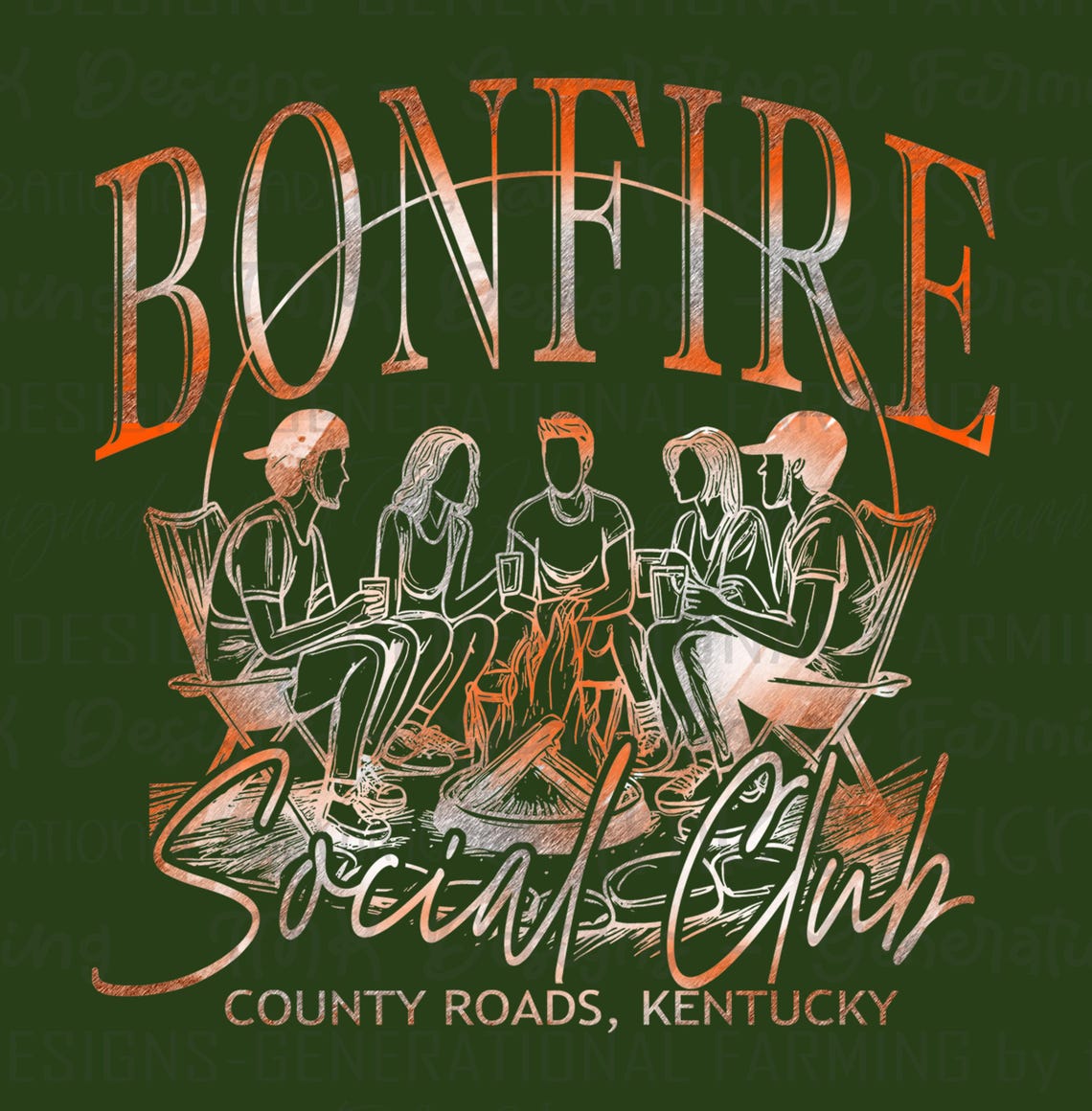 Bonfire Social Club Png Cute Fall Tee Design Fire Camping Smores ...