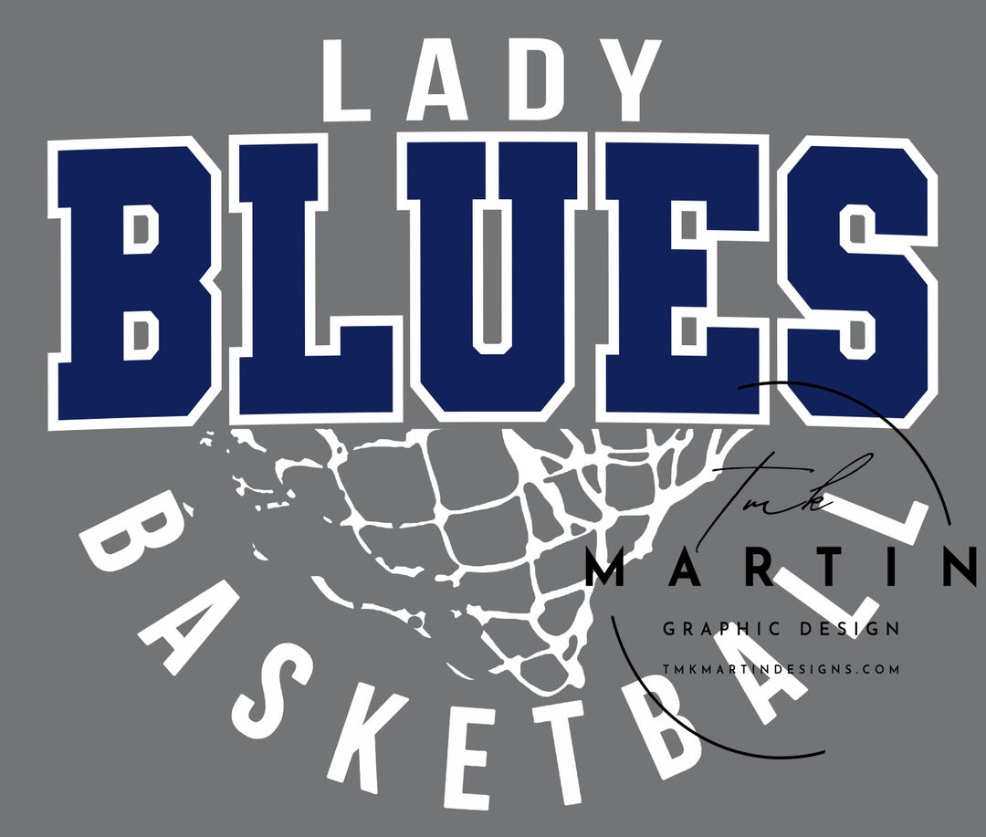 Lady Blues Png Basketball Digital Designs Customizable School Name ...