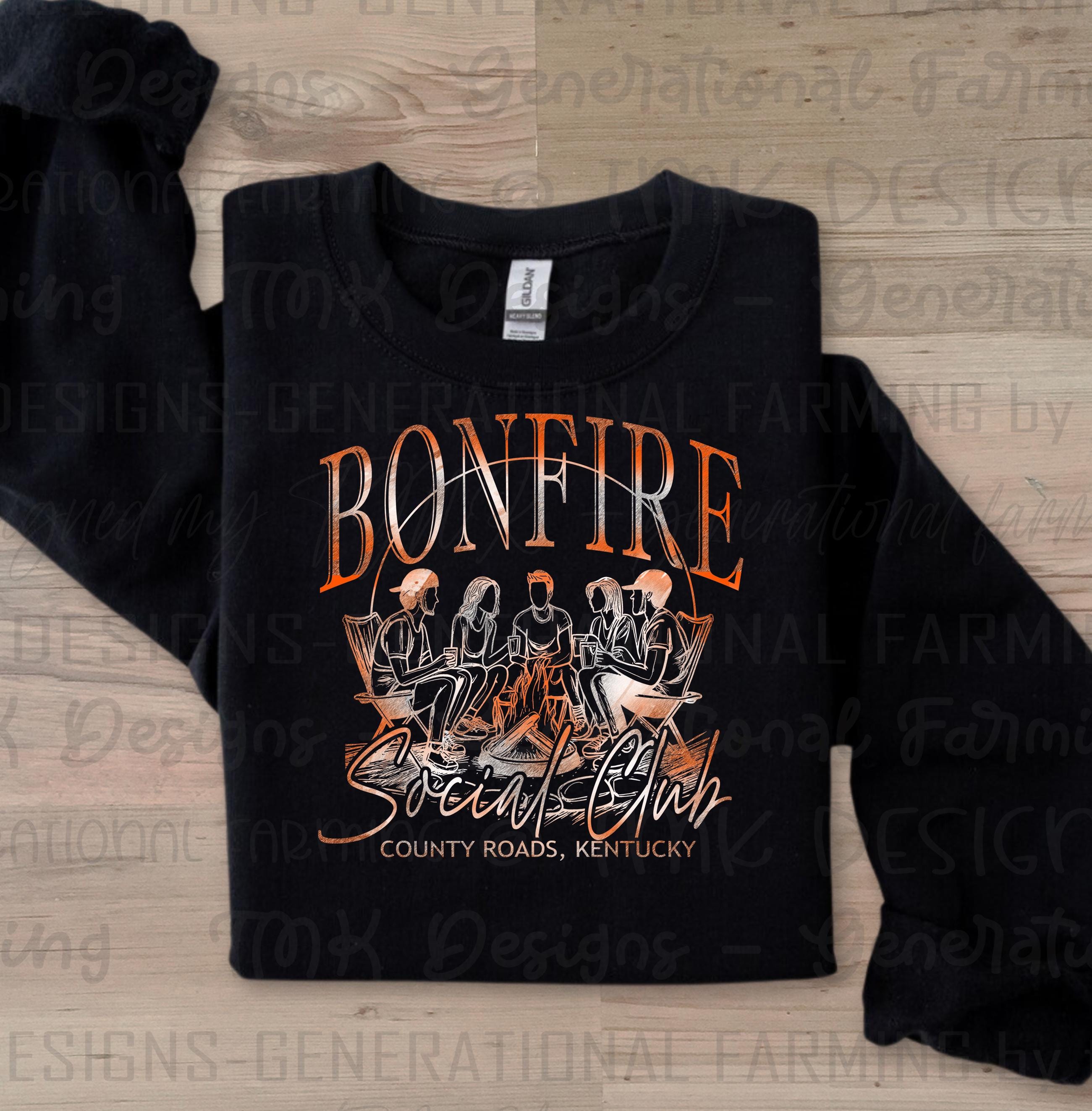 Bonfire Social Club Png Cute Fall Tee Design Fire Camping Smores ...