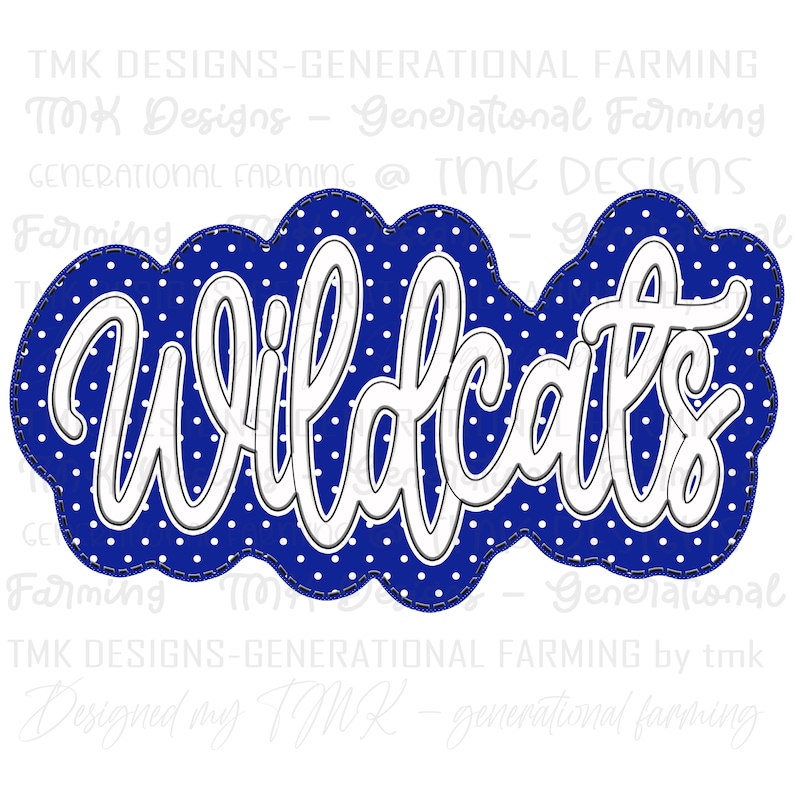 Wildcat Embroider Sew Patch Look With Digital Stitching DTF Printing ...
