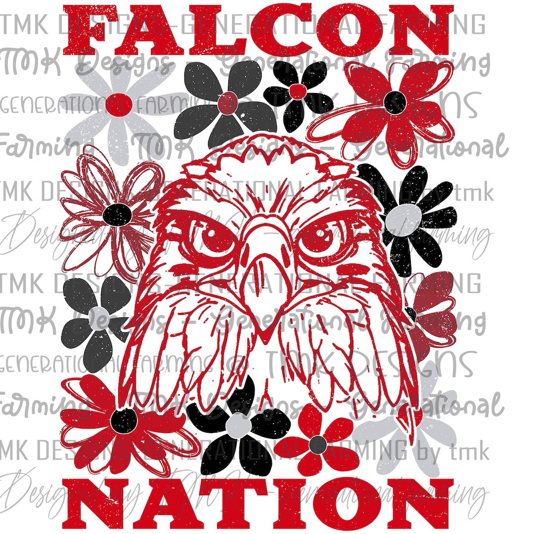 Falcon Flower Petal Design for Dtf or Sublimation Printing Customizable ...