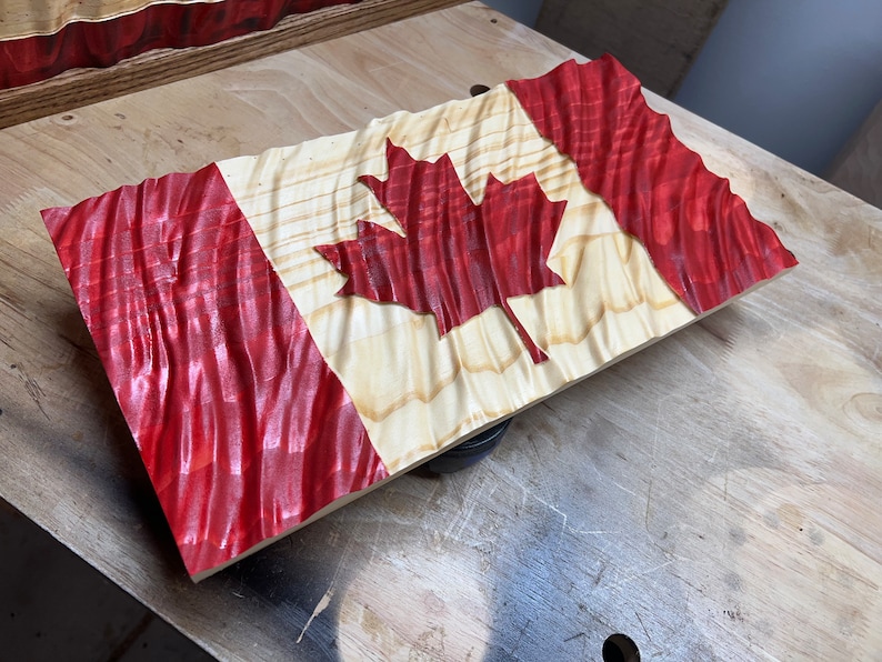 3D Cnc File Wavy Canadian Flag STL Model + Dxf, Eps, Svg, Ai Vectors ...