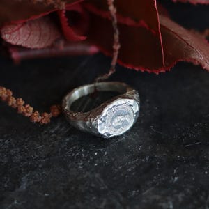 Custom Signet Ring With Wax Seal - Personalized Family Crest Design - Etsy