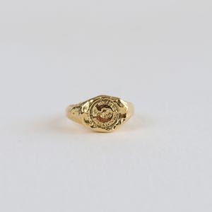 Custom Signet Ring With Wax Seal - Personalized Family Crest Design - Etsy