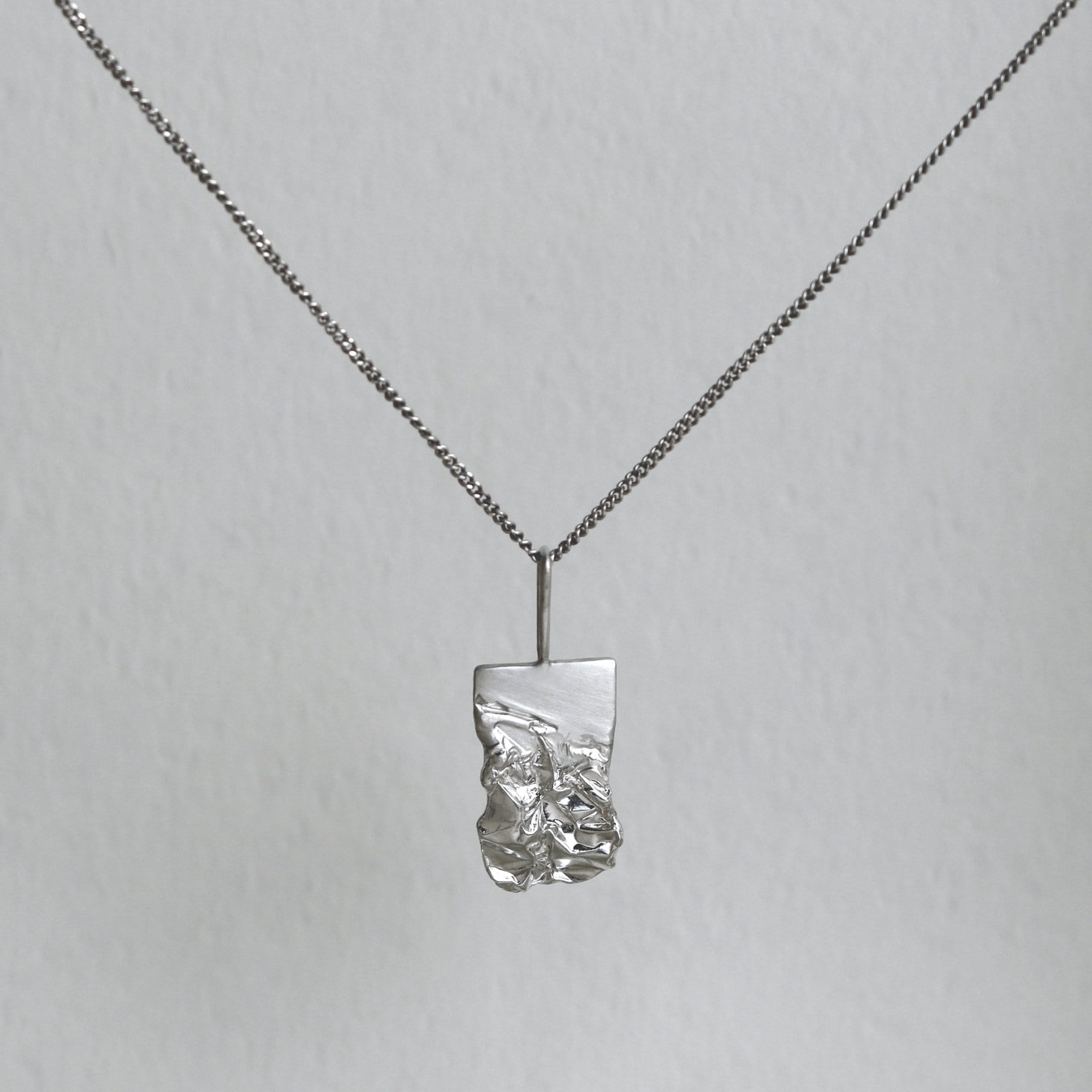 Gold Edgy Rectangular Necklace Gold Vermeil Square Charm - Etsy